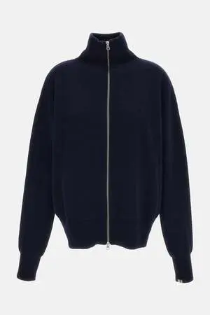Extreme Cashmere N.319 Sporty Cardigan With Zip Xtra Out - Blue