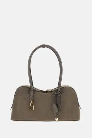 Stella McCartney Stella McCartney Ryder Medium Alter Suede Bag Grigio