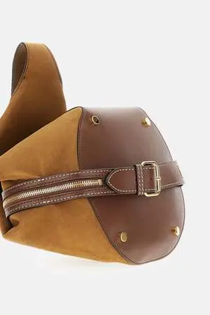 Stella McCartney Small Bucket Bag In Appaloosa Alter Suede And Alter Matte