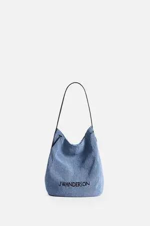 JW Anderson Beaded Bulb Shoulder Bag - Azzurro
