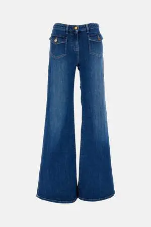 Elisabetta Franchi Palazzo Jeans - Blue