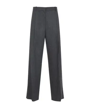 Khaite Pleated Straight-leg Trousers - Black