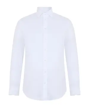 Emporio Armani Button-up Long-sleeved Shirt - White