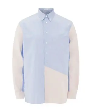 J.W.ANDERSON Patchwork-design Button-down Shirt - White
