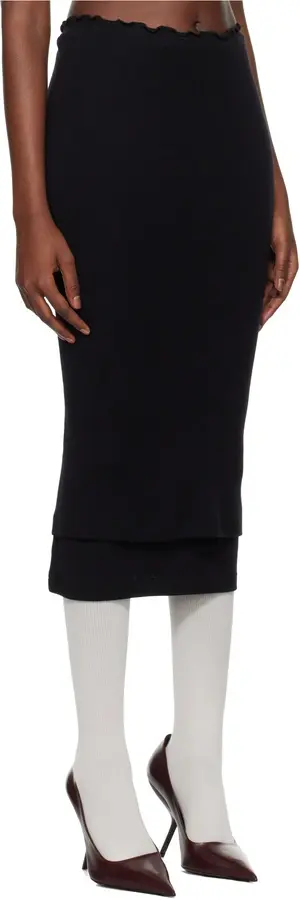 JIL SANDER Layered Midi Skirt