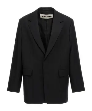 JIL SANDER Single-breasted Jacket - Black