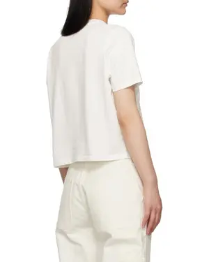 Maison Kitsuné Embroidered Logo Cropped T-shirt