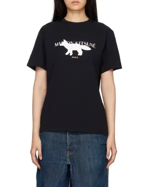 Maison Kitsuné Profile Logo-print T-shirt
