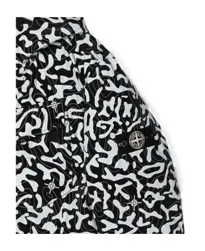 Stone Island Reflective Camouflaged Hooded Jacket