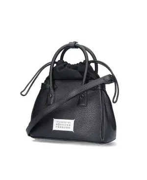 MAISON MARGIELA 5ac Logo Patch Small Drawstring Tote Bag