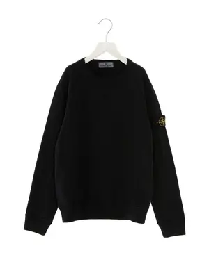 Stone Island Logo Badge Sweatshirt - Black
