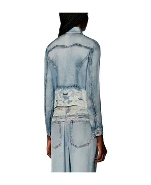 DIESEL® C-lorelle Cropped Distressed Shirt