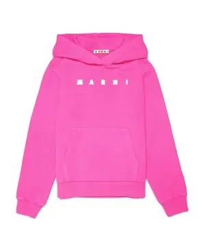 Marni Neon Cotton Hooded Sweatshirt With Logo