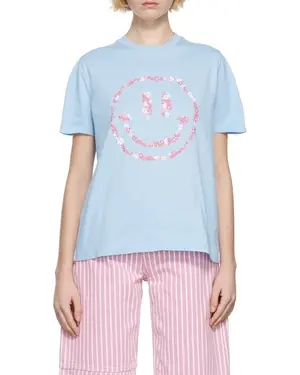 GANNI Smiley Crewneck T-shirt