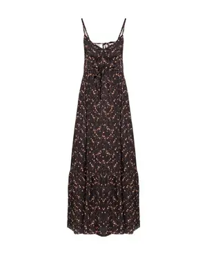 A.p.c. Floral-print Midi Dress - Black