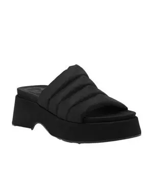GANNI Quilted Platform Mules - Black
