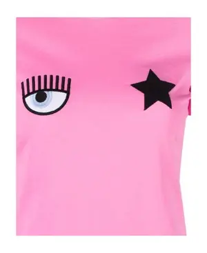 CHIARA FERRAGNI Crewneck T-shirt With Logo Embroidery