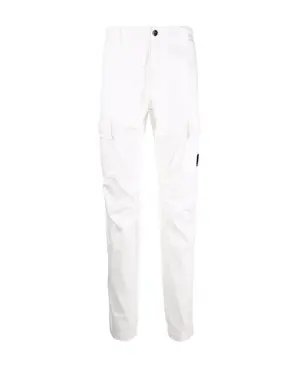 C.P. COMPANY Lens-detail Cargo Trousers - White