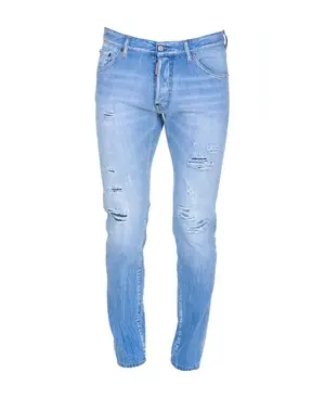 Dsquared2 Faded Effect Straight Leg Jeans