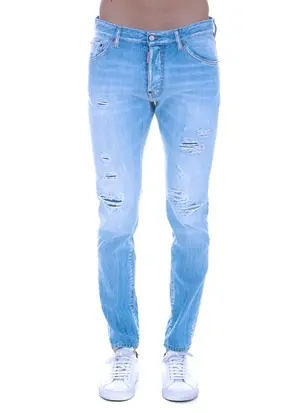 Dsquared2 Faded Effect Straight Leg Jeans