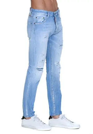Dsquared2 Faded Effect Straight Leg Jeans