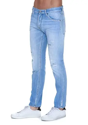 Dsquared2 Faded Effect Straight Leg Jeans