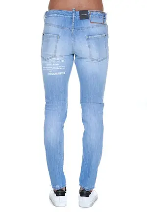 Dsquared2 Faded Effect Straight Leg Jeans