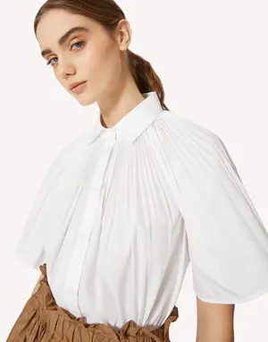 Red Valentino Pleated Button Shirt