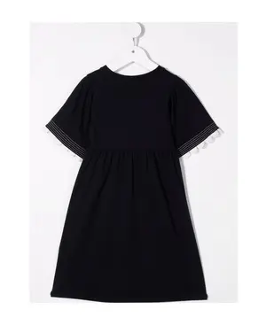 Chloé Embroidered Logo Flared Dress