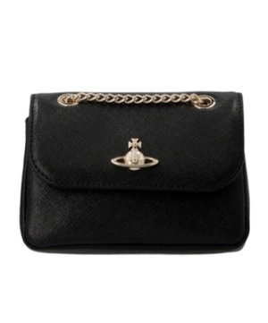 VIVIENNE WESTWOOD Logo-plaque Leather Bag - Black