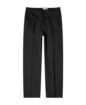 AMI Paris Mid-rise Cropped Trousers - Black