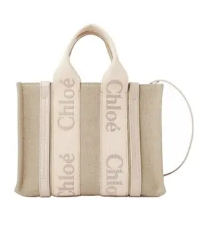 Chloé Woody Small Tote Bag - Nude