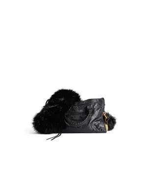 Balenciaga Animal-free Fur Strap With Engraved Logo