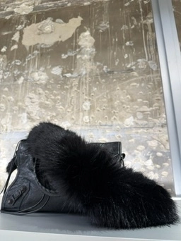 Balenciaga Animal-free Fur Strap With Engraved Logo