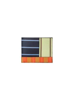 Paul Smith Double-fold Wallet With Splicing Design - Black