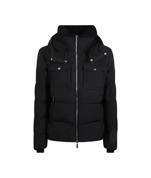 MOORER Hooded Zip-front Jacket