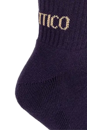 Attico Logo Intarsia Socks
