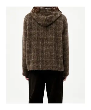 Our Legacy Hairy Wool Check Zip-up Sweatshirt