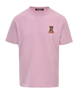 BARROW Teddy Bear Printed Crewneck T-shirt - Pink