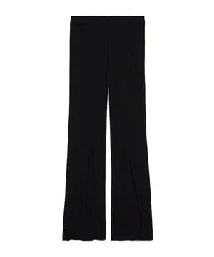 Balenciaga Bb Garderobe Artwork Embroidered Elastic Waist Flared Pants
