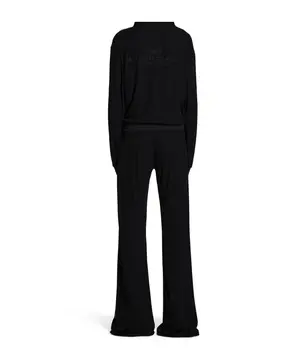 Balenciaga Bb Garderobe Artwork Embroidered Elastic Waist Flared Pants