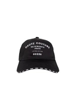 Vetements Logo-print Cotton Cap - Black