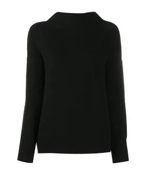 Vince Funnel Neck Jumper - Black