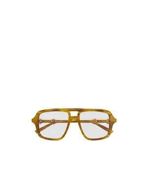 Gucci Aviator Navigator Frame Sunglasses - Brown