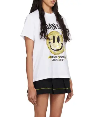 GANNI Smiley Face Logo T-shirt