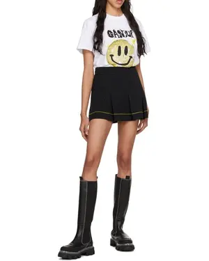 GANNI Smiley Face Logo T-shirt