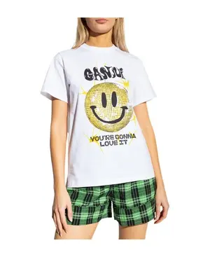 GANNI Smiley Face Logo T-shirt