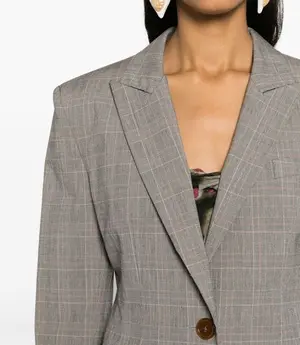 VIVIENNE WESTWOOD Single-breasted Checked Tailored Blazer