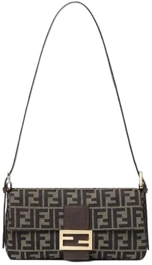 Fendi Baguette Ff Jacquard Shoulder Bag