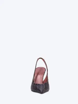 Amina Muaddi Snake Print High-heeled Sandals